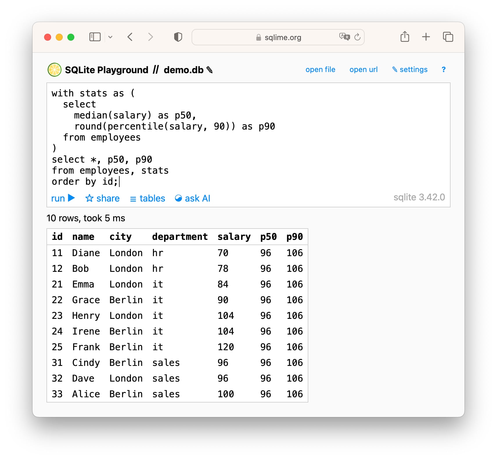SQLite Playground With Extensions